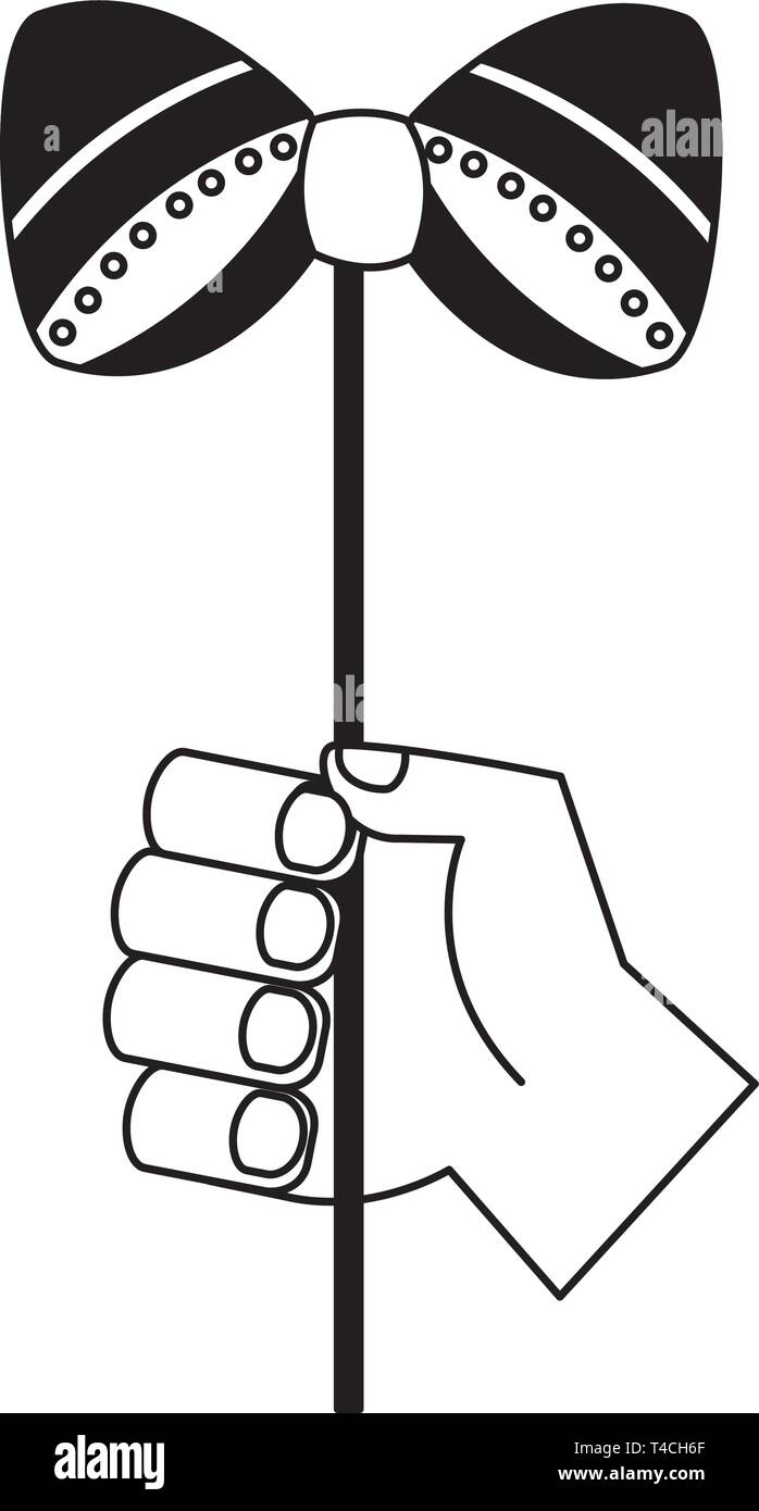 carnival hand with bowtie Stock Vector Image & Art - Alamy