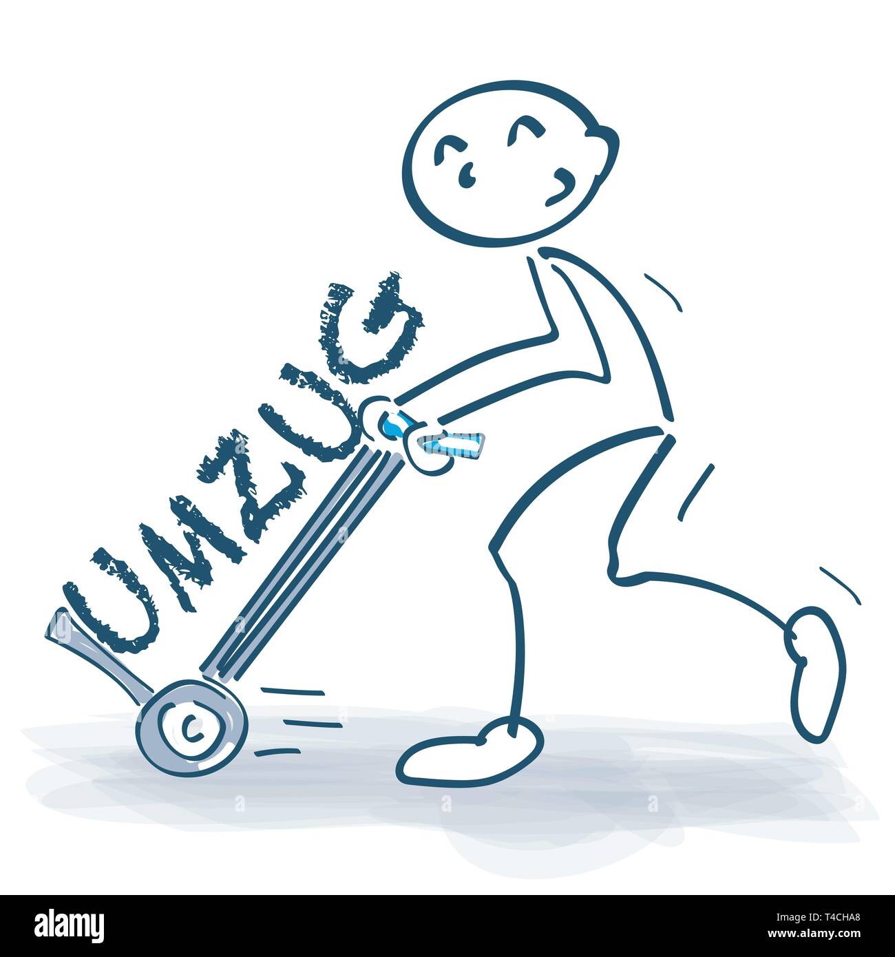 Stickman moving Stock Vector Images - Alamy