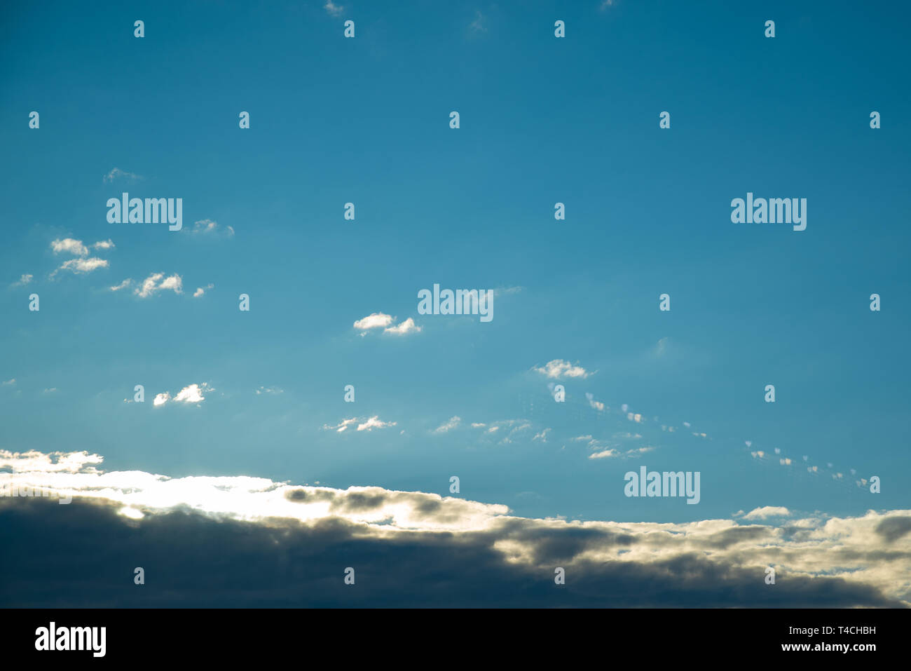 sky with clouds sun light texture background Stock Photo - Alamy