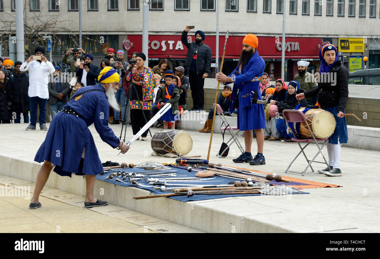 Sikh, Sword ceremony. Nottingham Stock Photo - Alamy
