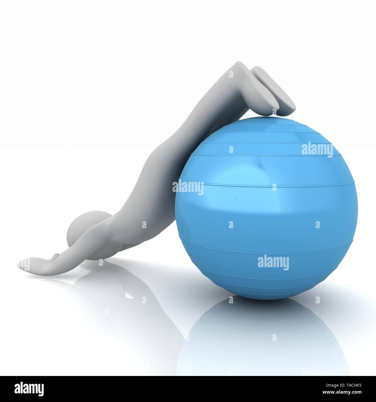 3d man exercising position on fitness ball. My biggest pilates series ...
