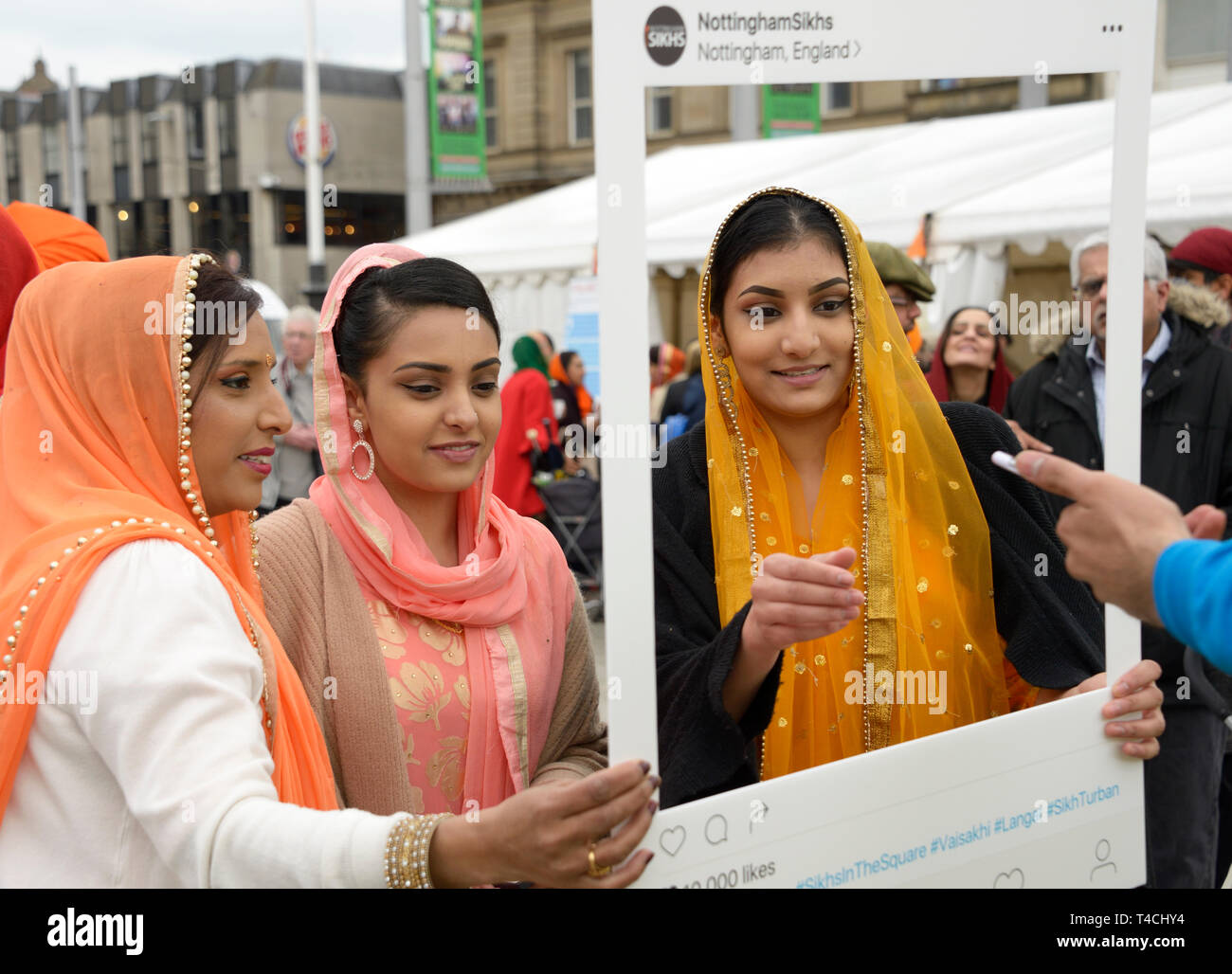 Group of young Sikh women, chatting & posing Stock Photo - Alamy