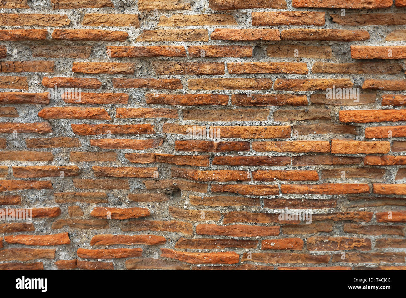 Ancient Brick Roman Ruins Wall in Italy Stock Photo - Alamy