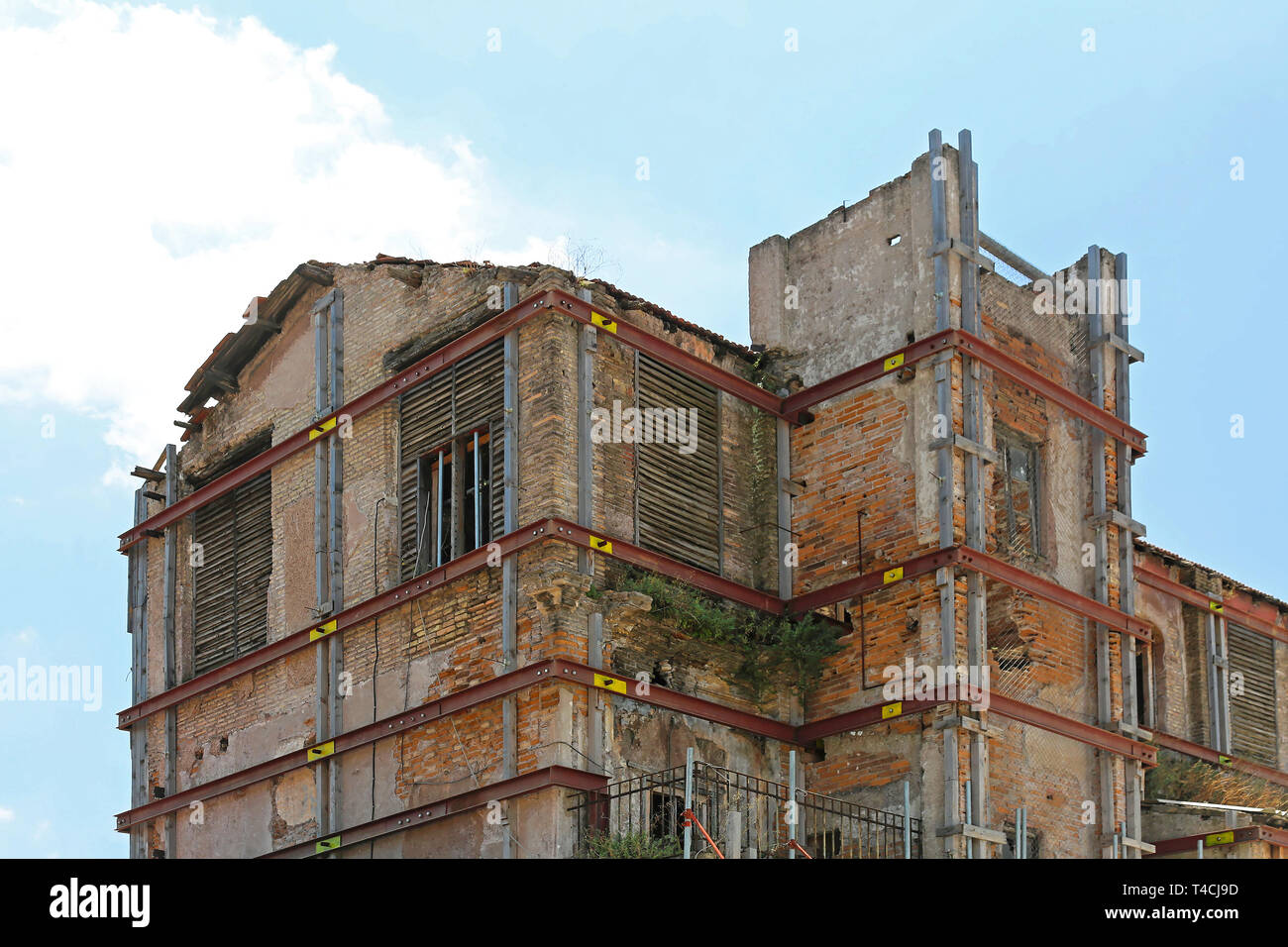 Reconstruction and Strengthening Old Masonry Building in Rome Stock ...