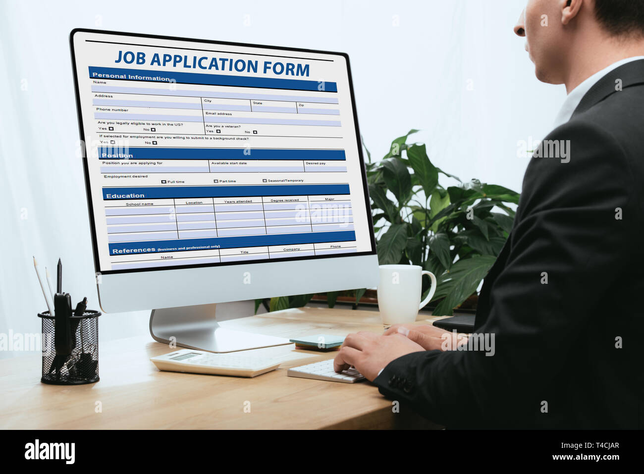 Job application form hi-res stock photography and images - Alamy