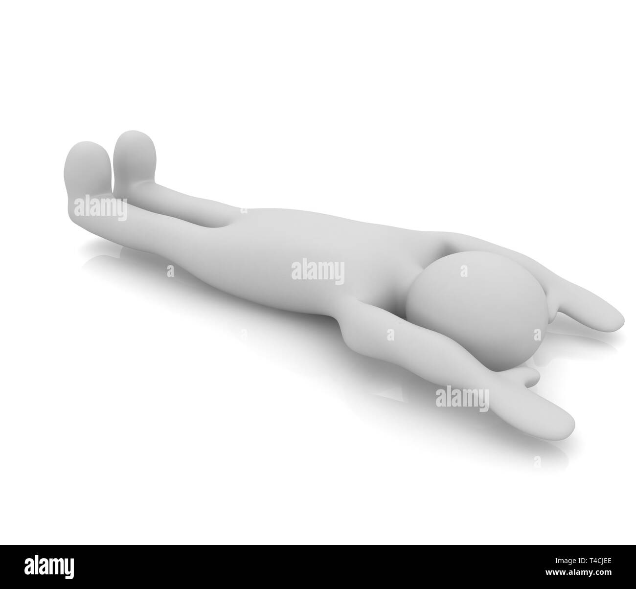 3d man isolated on white. Series: morning exercises - flexibility ...