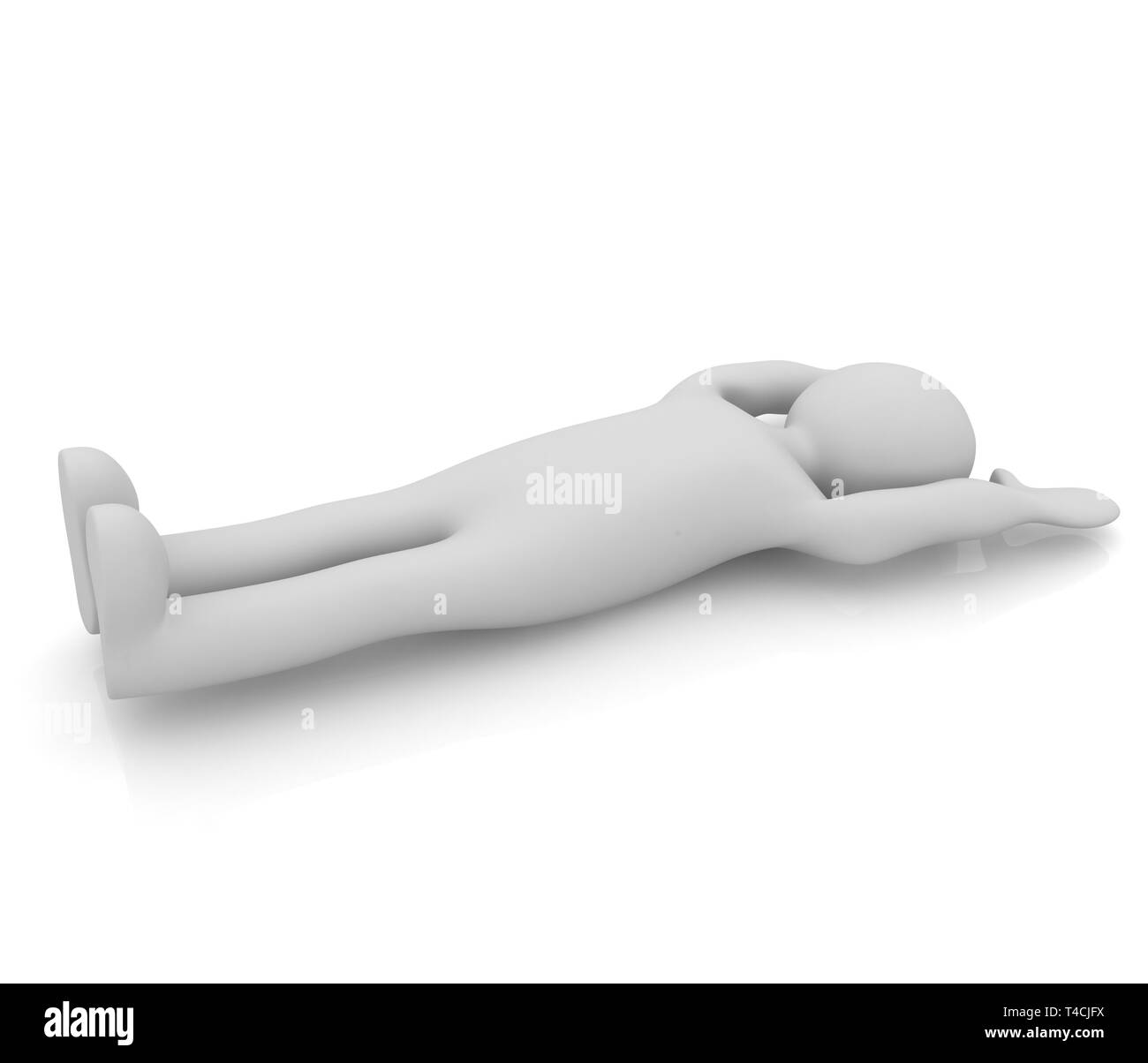 3d man isolated on white. Series: morning exercises - flexibility ...