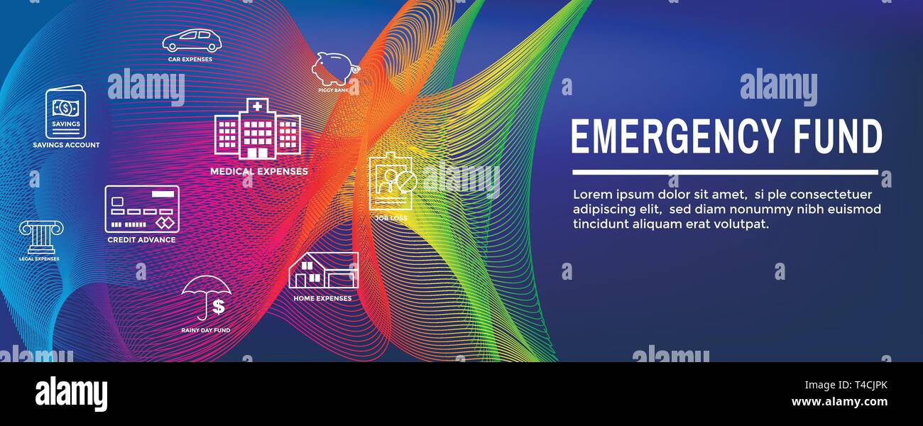 Financial Emergency Fund Icons w Home or House, Car or Vehicle Damage ...