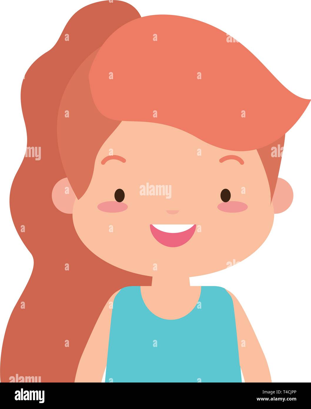 cute girl smiling Stock Vector Image & Art - Alamy