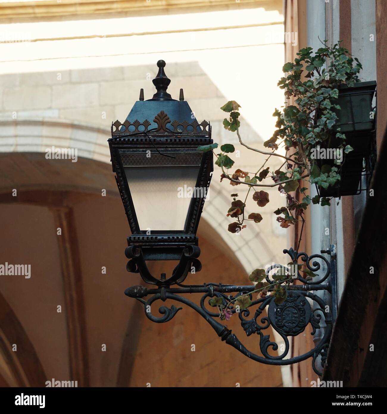 street light on the street in Bilbao city spain Stock Photo - Alamy