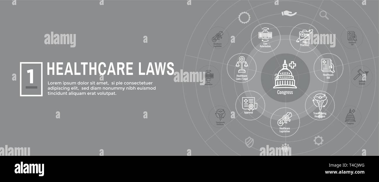 Health Laws and Legal icon set | various aspects of the legal system ...