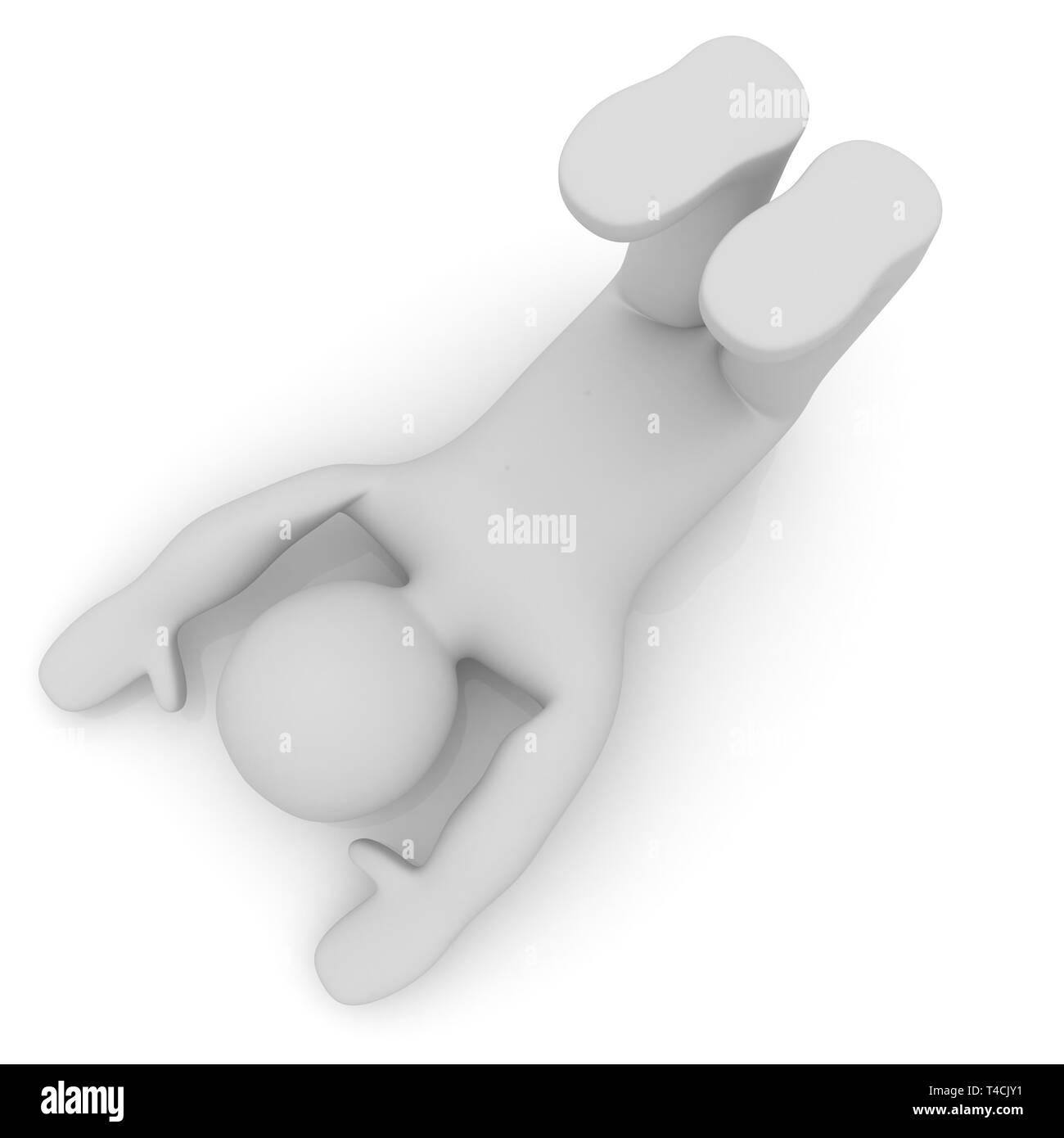3d man isolated on white. Series: morning exercises - flexibility ...