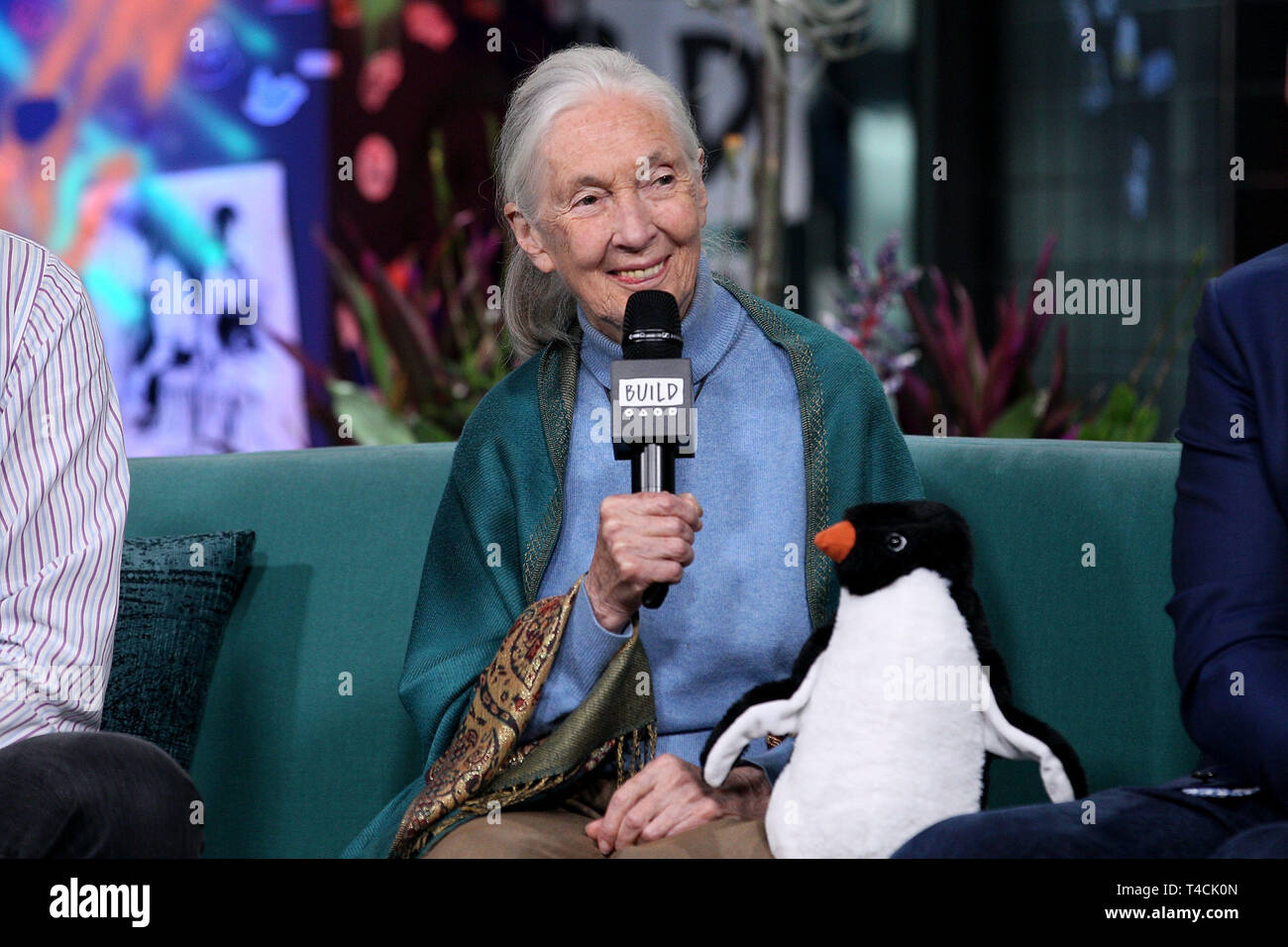 New York, USA. 15 Apr, 2019. ‪Jane Goodall‬ at BUILD Series, discussing ...