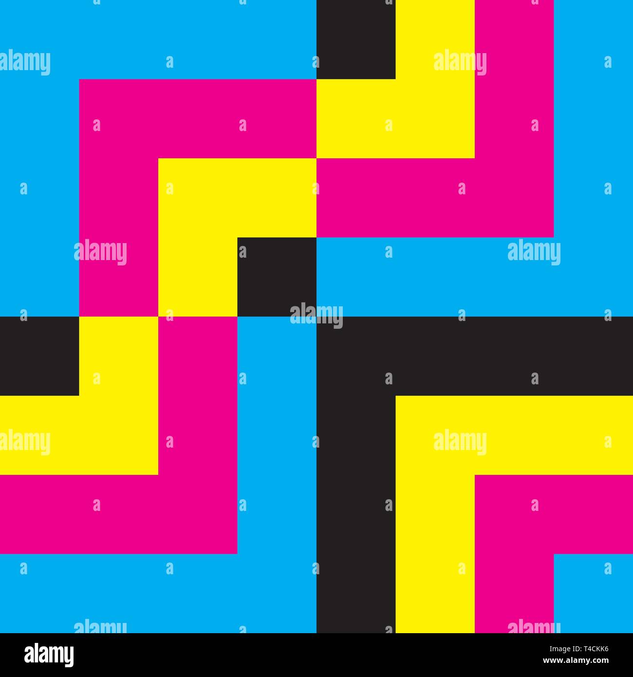 Cyan Magenta Yellow Black color pallete corner game designer ...
