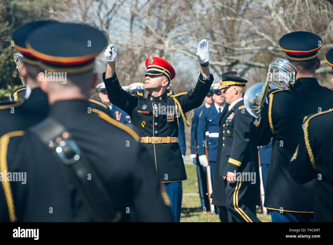 U.S. Soldiers assigned to the U.S. Army Band “Pershing’s Own” perform ...