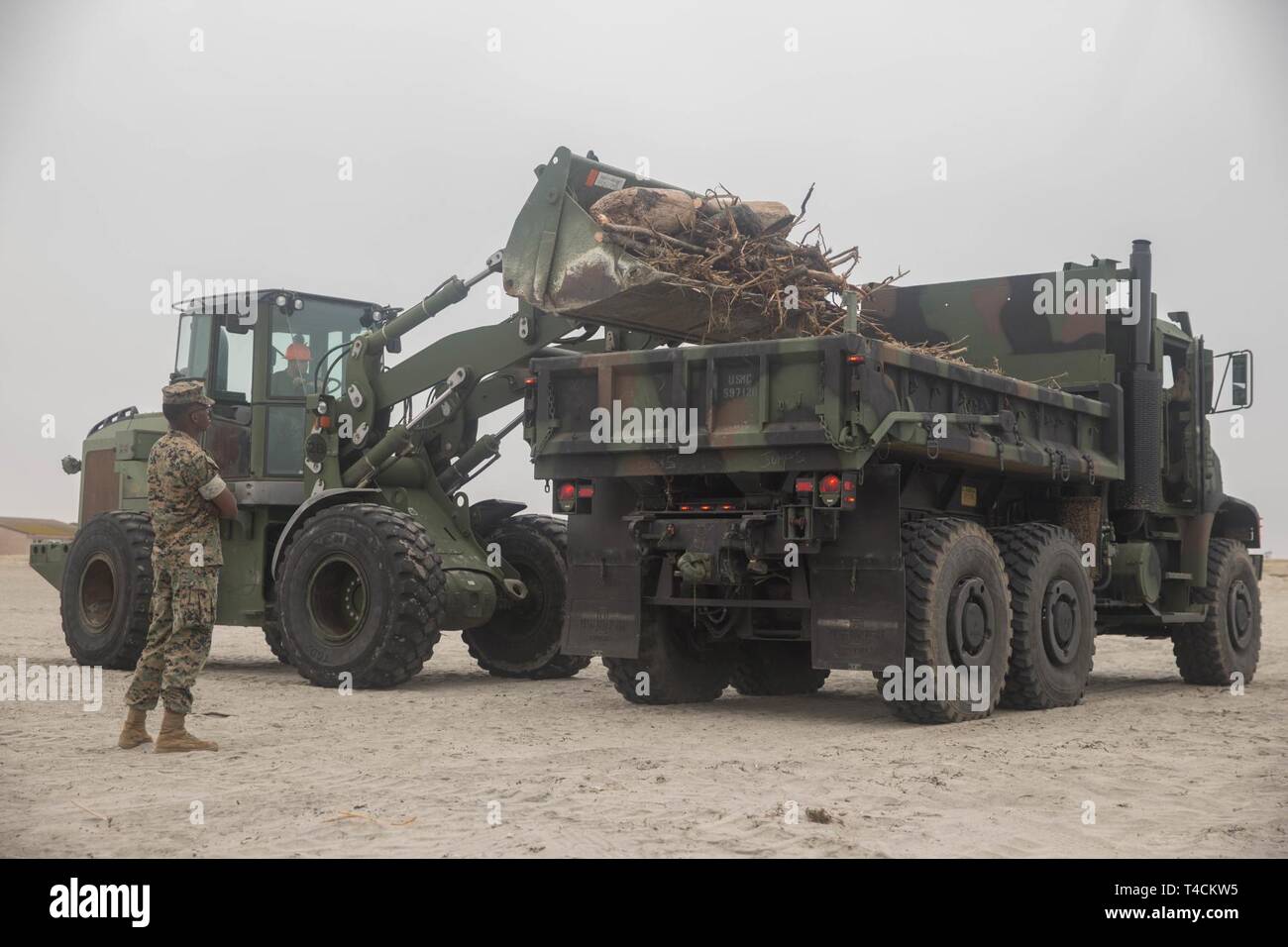 U.S. Marines with 7th Engineer Support Battalion, 1st Marine Logistics ...