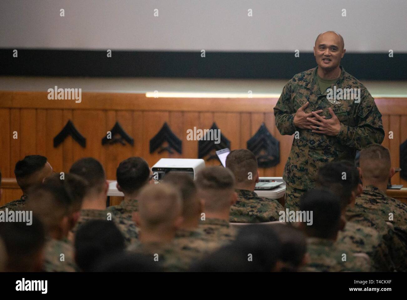 U.S. Navy Master Chief Petty Officer Christopher Rebana, command master ...