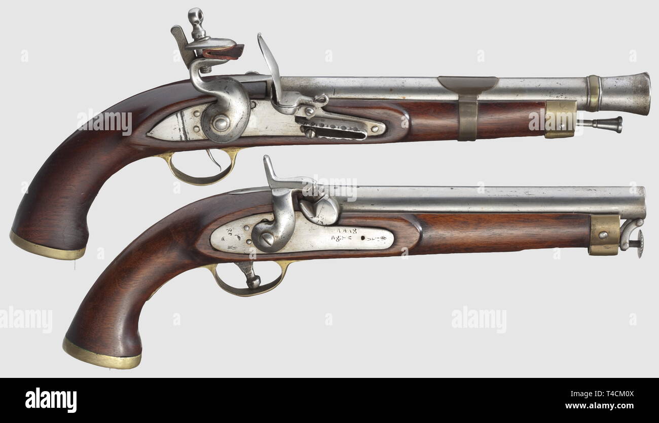 Small arms, two pistols, Afghanistan, flintlock pistol, calibre 14 mm ...