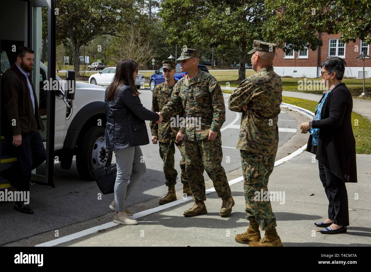 U.S. Marine Corps Col. Brian M. Wolford, center, chief of staff, II ...