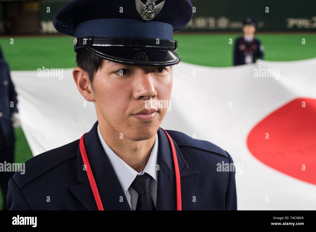 Japan Air Self Defense Force personnel practice for the opening ...