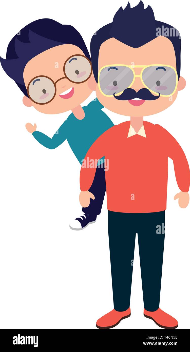 dad and son Stock Vector Image & Art - Alamy