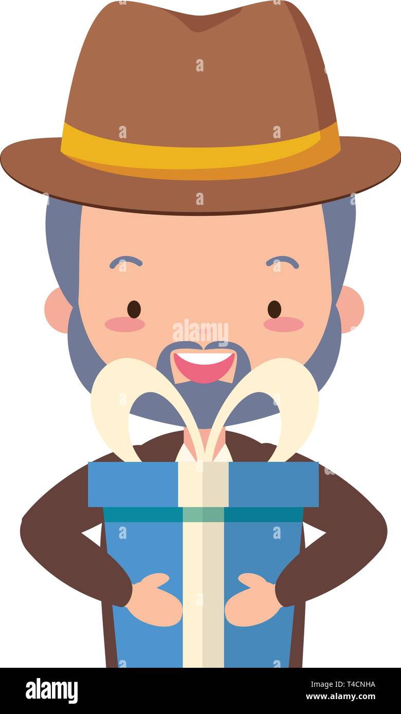 man with gift box Stock Vector Image & Art - Alamy