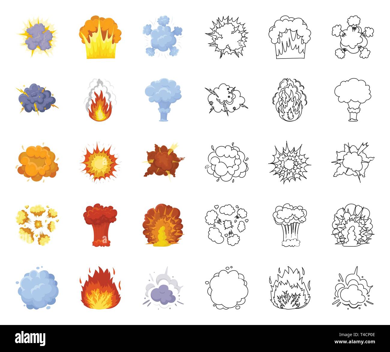 Cartoon explosions in vectors hi-res stock photography and images - Alamy