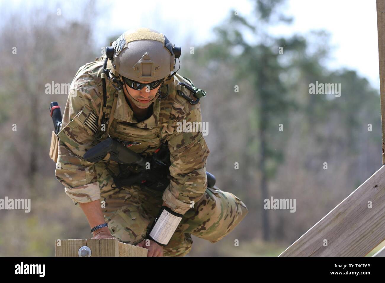 A competitor in the United States Army Special Operations Command ...