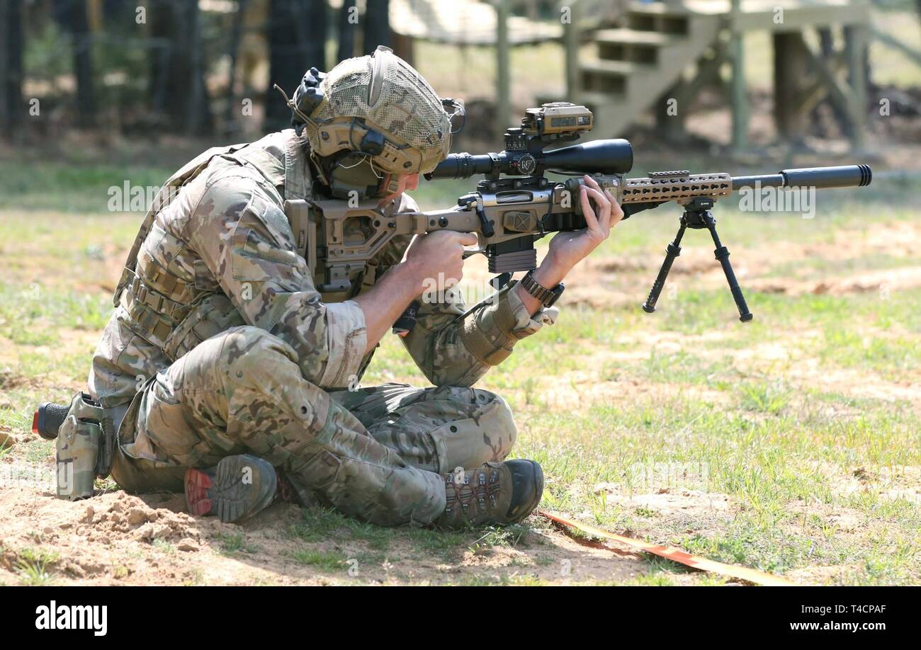 A competitor in the United States Army Special Operations Command ...