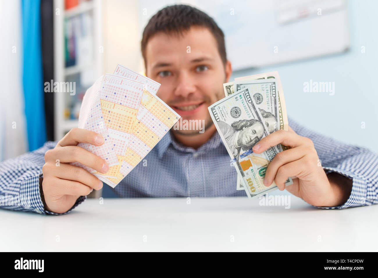 Lottery ticket and banknotes hi-res stock photography and images - Alamy