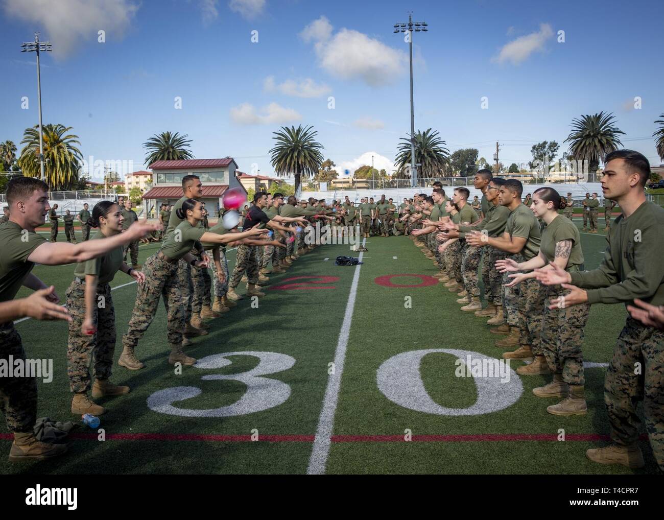 U.S. Marines with Headquarters and Support Battalion, Marine Corps Base ...