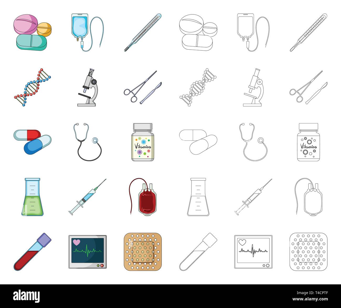analysis,blood,cardiogram,cartoon,outline,clamp,collection,design ...