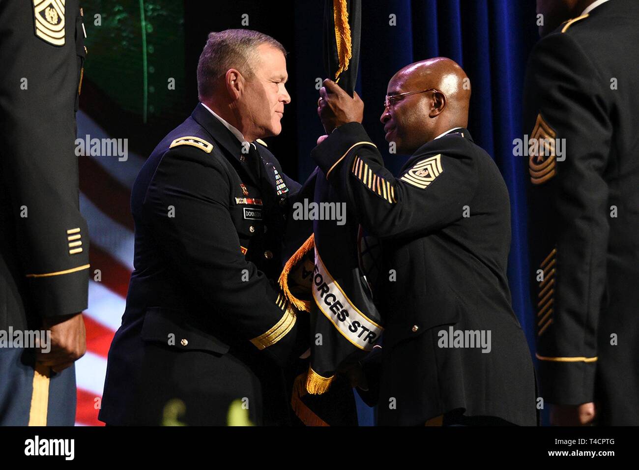 Lt. Gen. James H. Dickinson, right, commanding general, U.S. Army Space ...