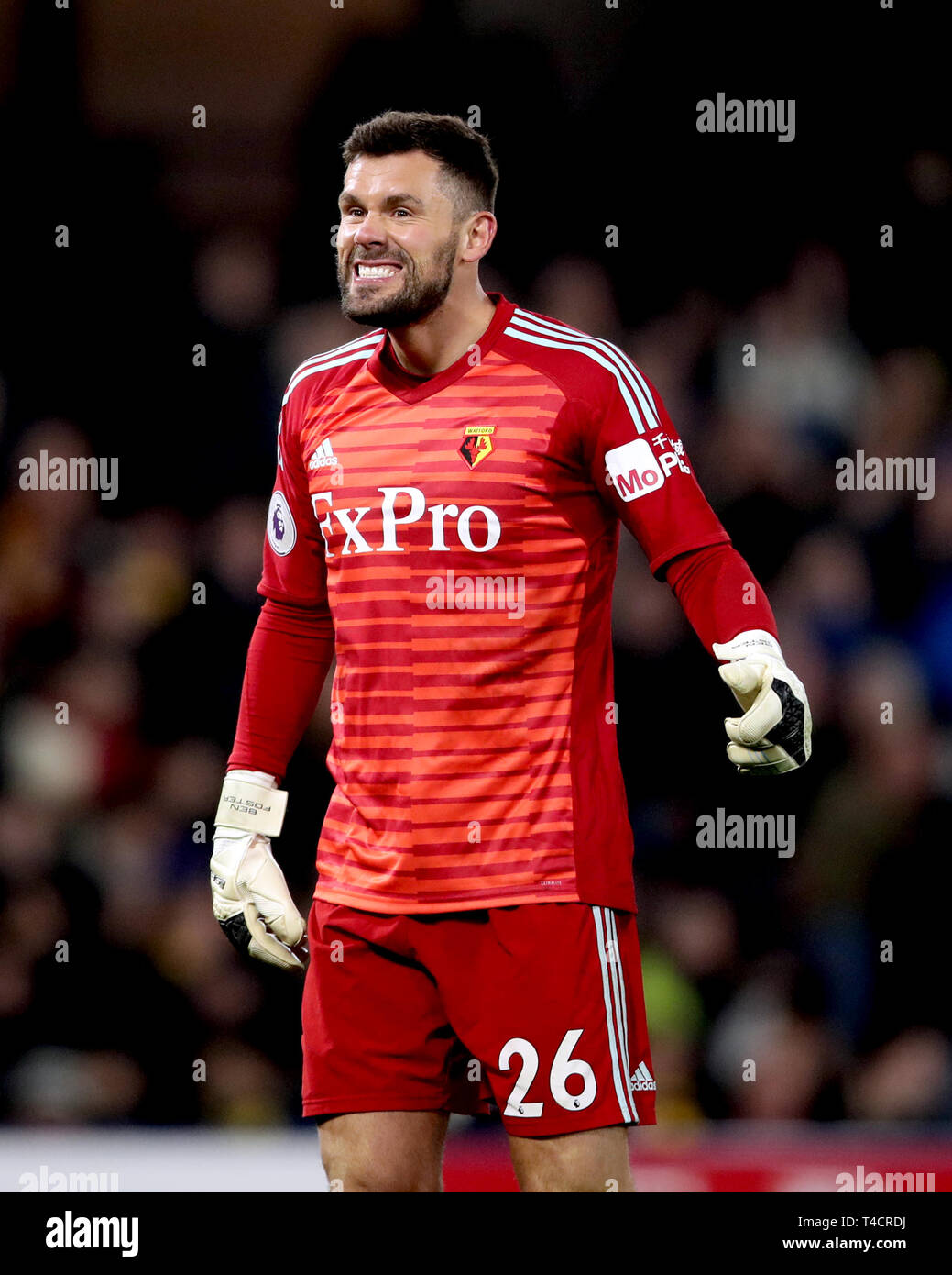 Watford goalkeeper Ben Foster in action during the Premier League match ...