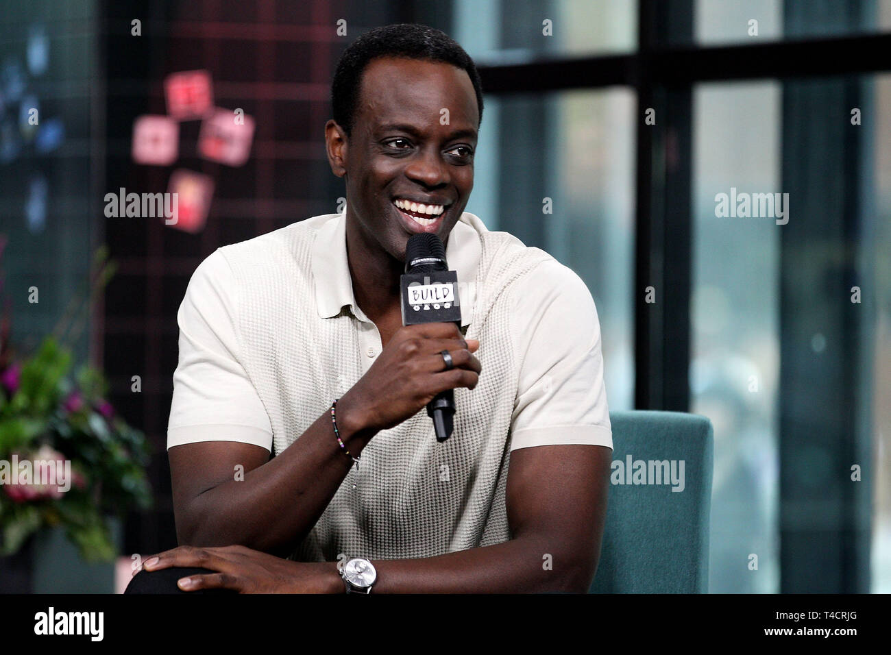 New York, USA. 15 Apr, 2019. Ato Essandoh at BUILD Series, discussing ...