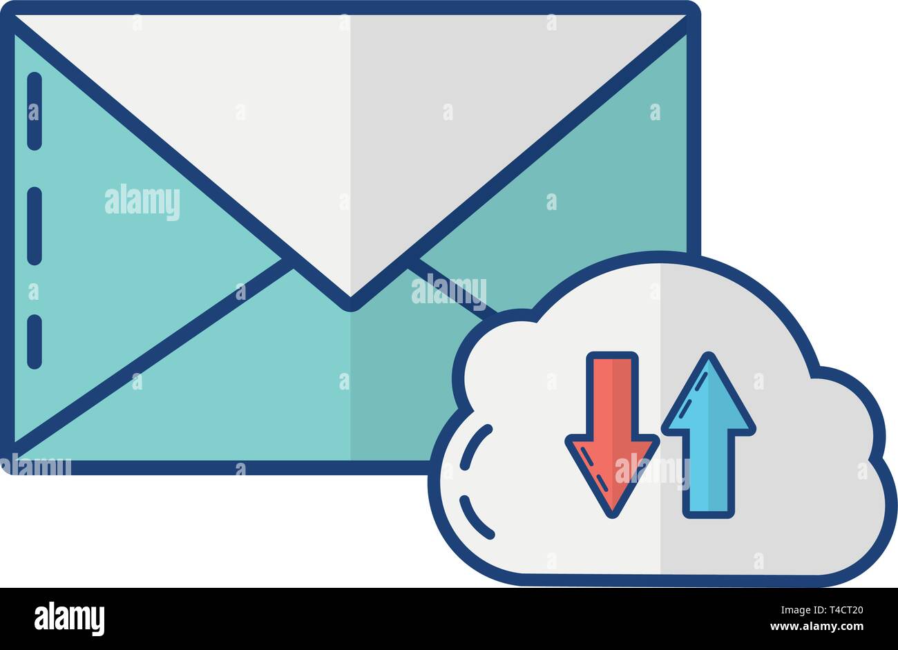 cloud computing data email Stock Vector Image & Art - Alamy