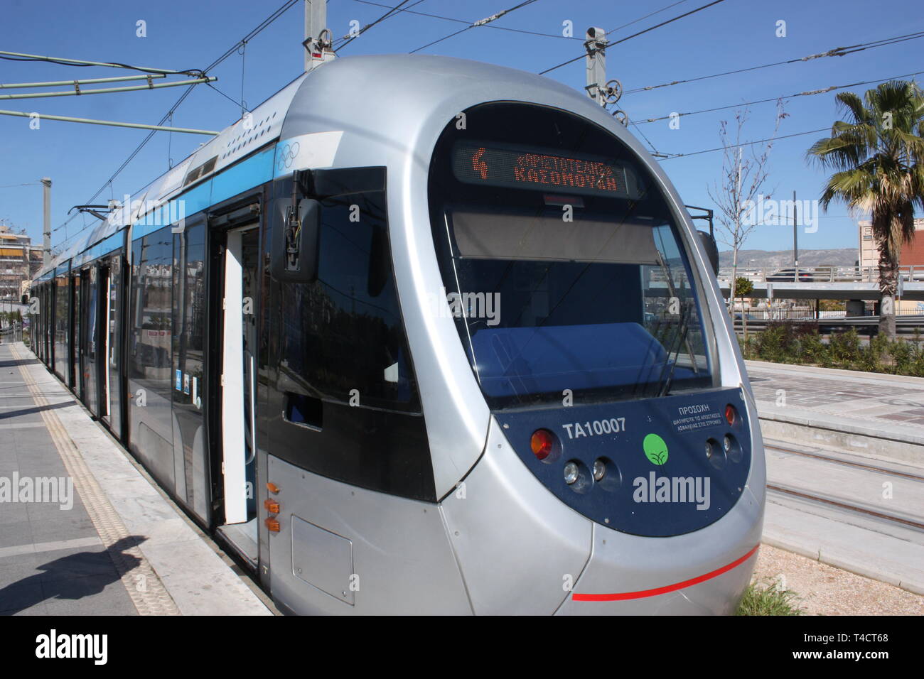 A Tram in Athens, part of the public transport system Stock Photo - Alamy