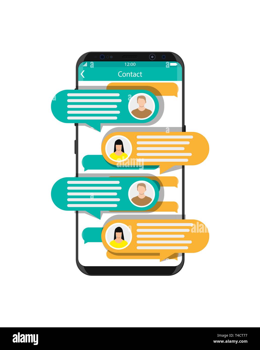 Conversation between man woman Cut Out Stock Images & Pictures - Alamy