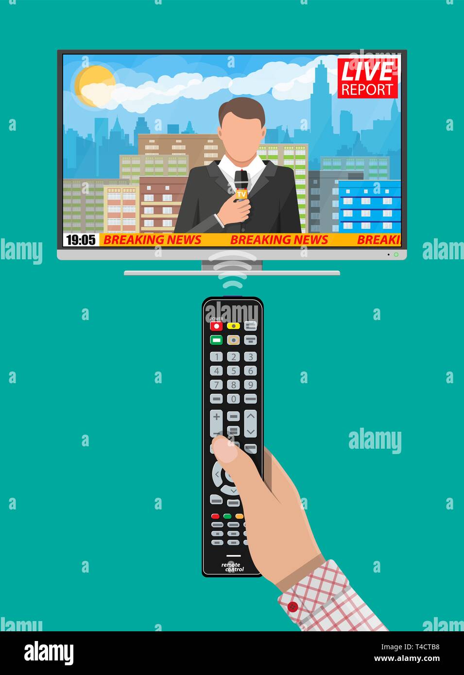 Sky newsreader Stock Vector Images - Alamy