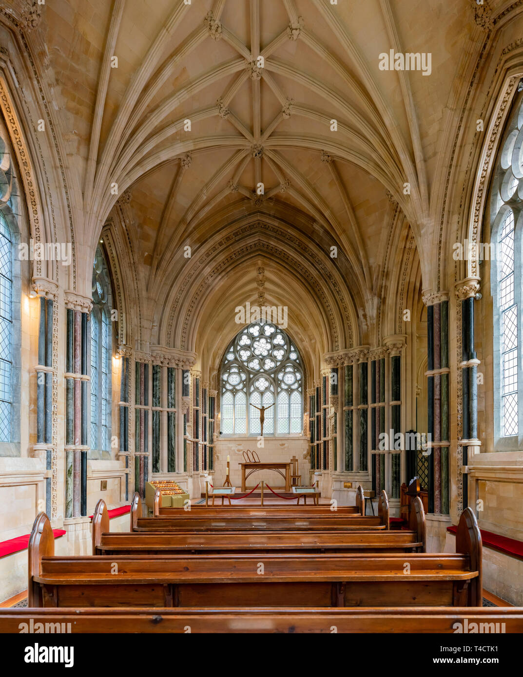 Ireland, OCT 27: Beautiful interior view of Kylemore’s Neo-Gothic ...