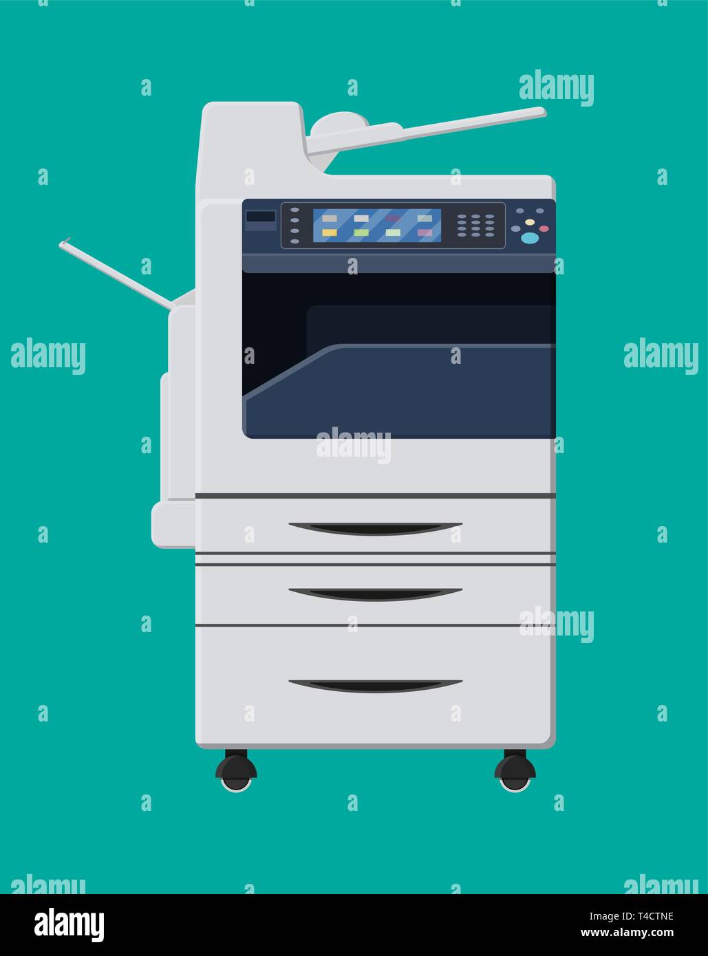 Office multifunction machine. Printer copy scanner device. Proffesional ...