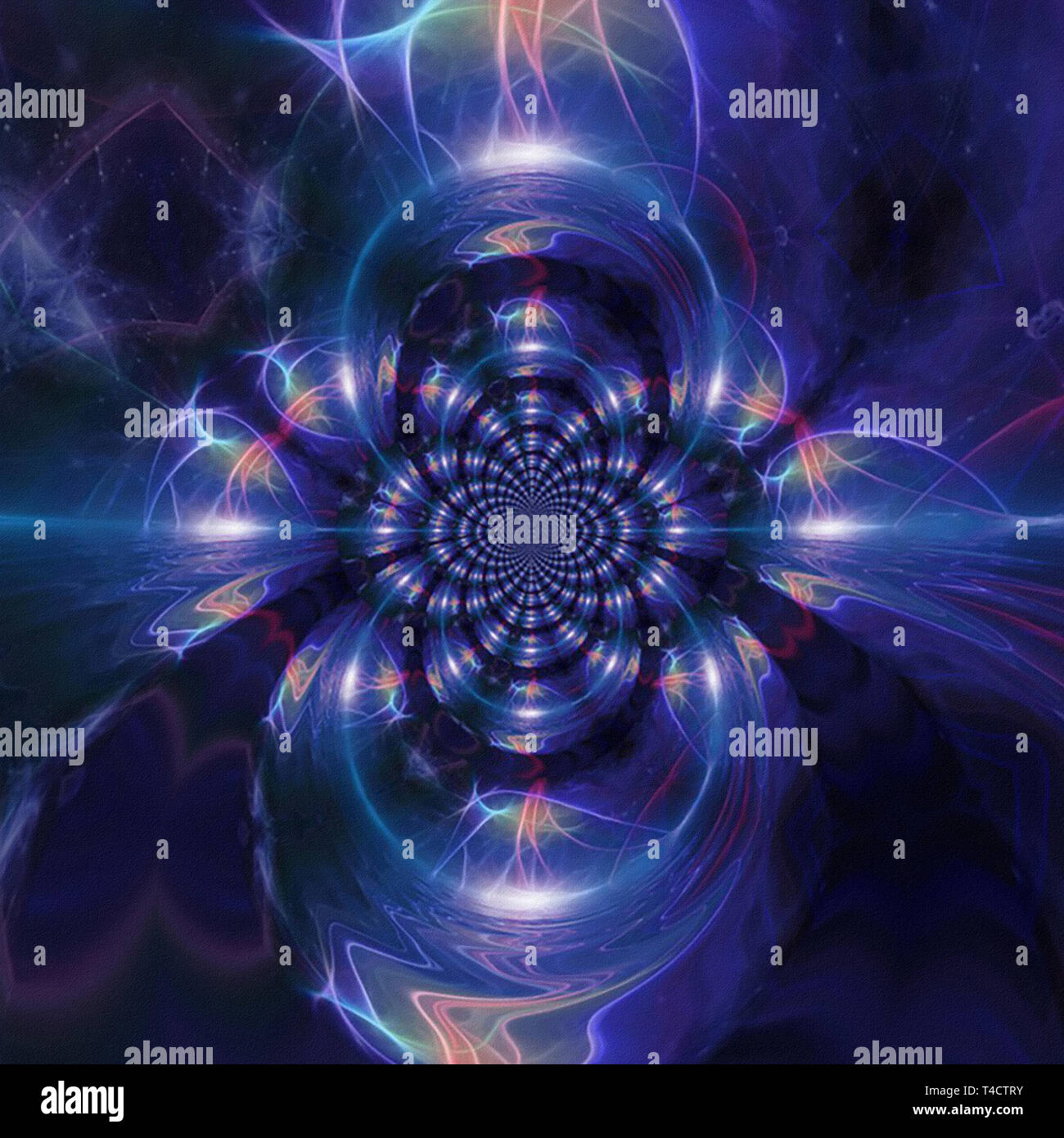 Abstract fractal. Planet with nebula filaments Stock Photo - Alamy