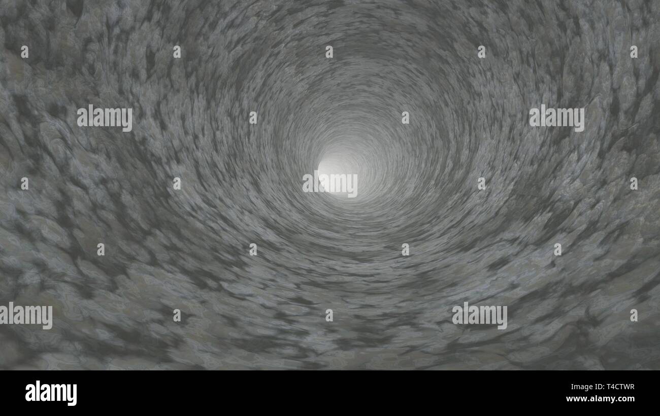 Clouds tunnel with light in the end Stock Photo - Alamy