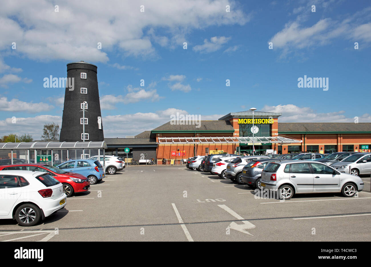 Morrisons Store, Goole, incorporating old windmill, East Yorkshire ...