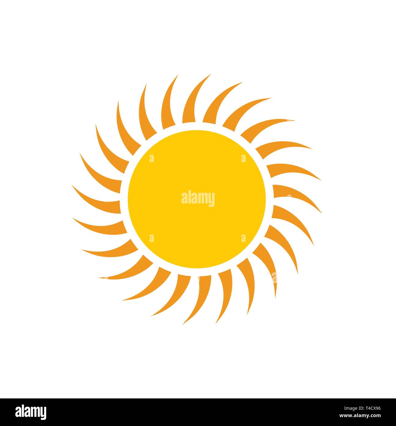 Sun icon on background for graphic and web design. Simple vector sign ...