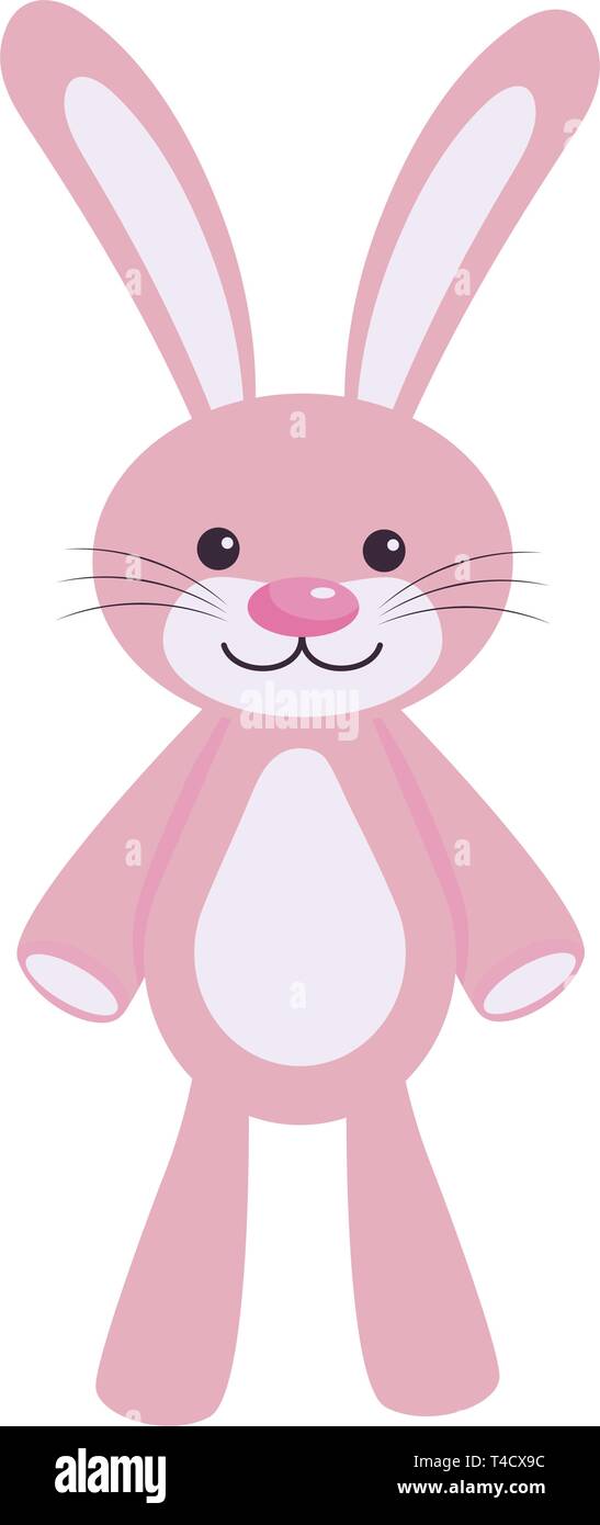 toy bunny icon cartoon vector illustration graphic design Stock Vector ...