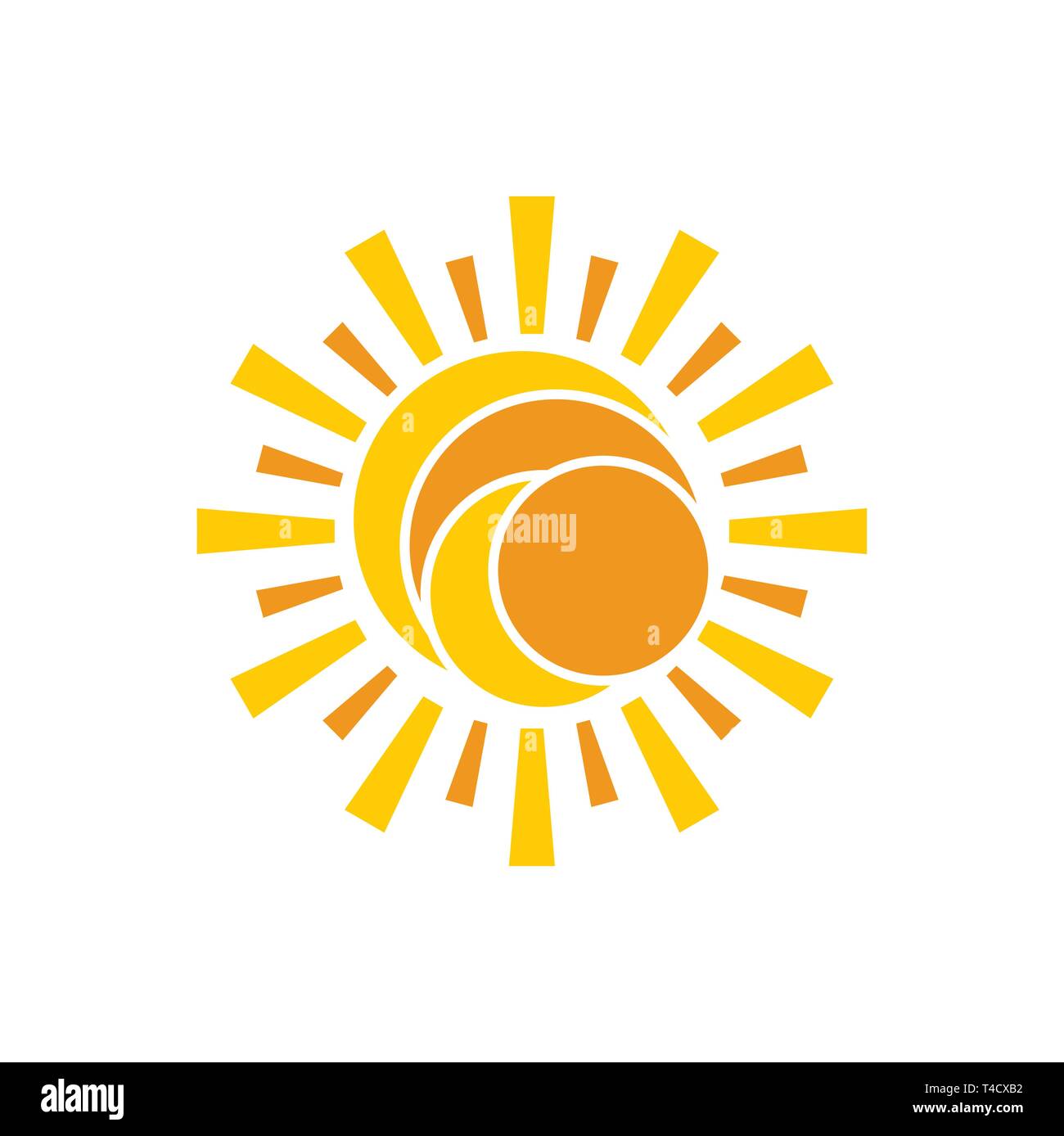 Sun icon on background for graphic and web design. Simple vector sign ...