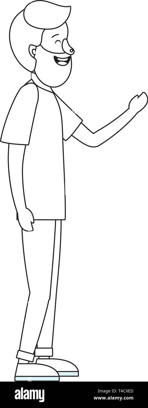 young man body cartoon vector illustration graphic design Stock Vector ...