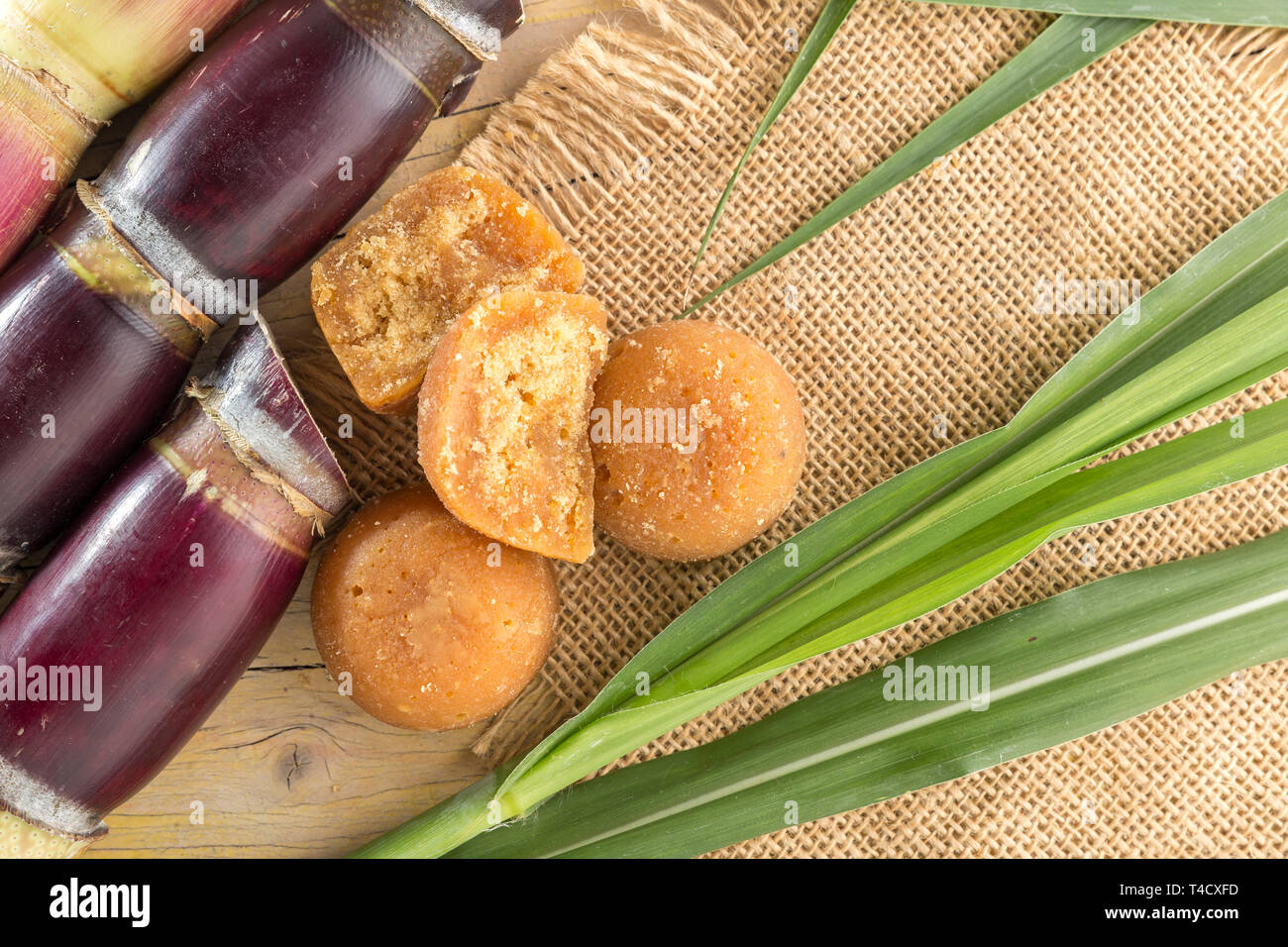 sugar cane and panela, colombia traditional sweet, top view Stock Photo ...