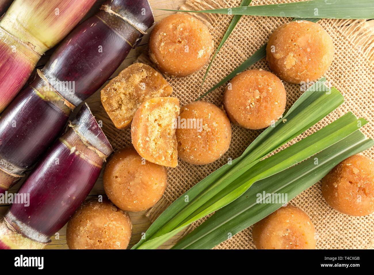 sugar cane and panela, colombia traditional sweet, top view Stock Photo ...